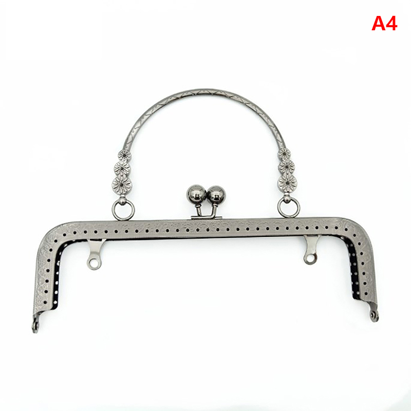 20CM Square Embossing Wrist Metal Kiss Clasp Frame For Bags Flower ...