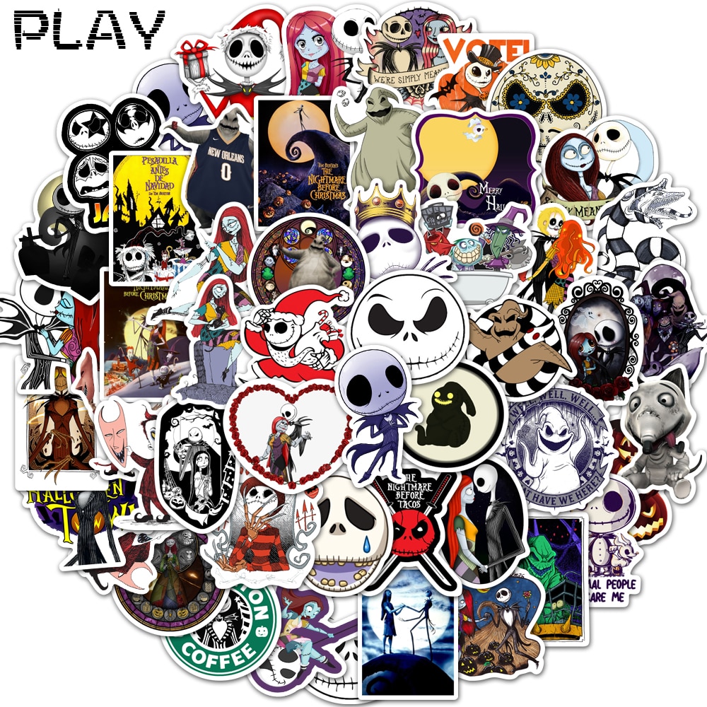 Movie Stickers MCD007 Tim Burton Stickers Cute Halloween Girl Stickers ...