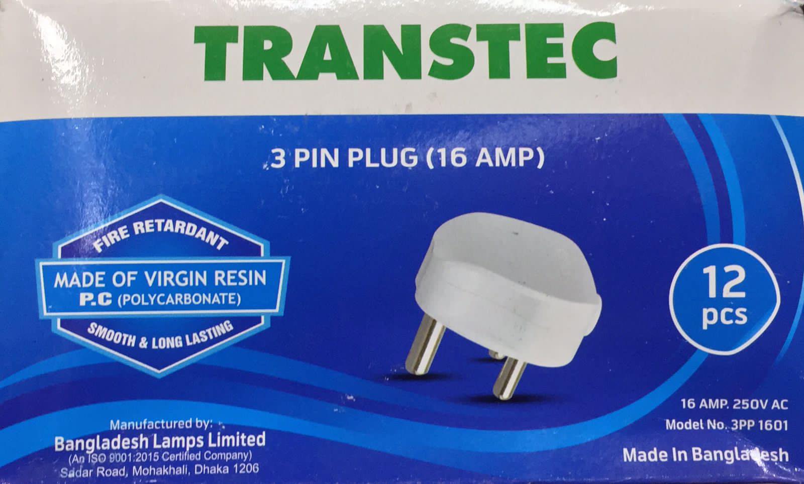 TRANSTEC 3 PIN PLUG (16AMP) | Daraz.com.bd