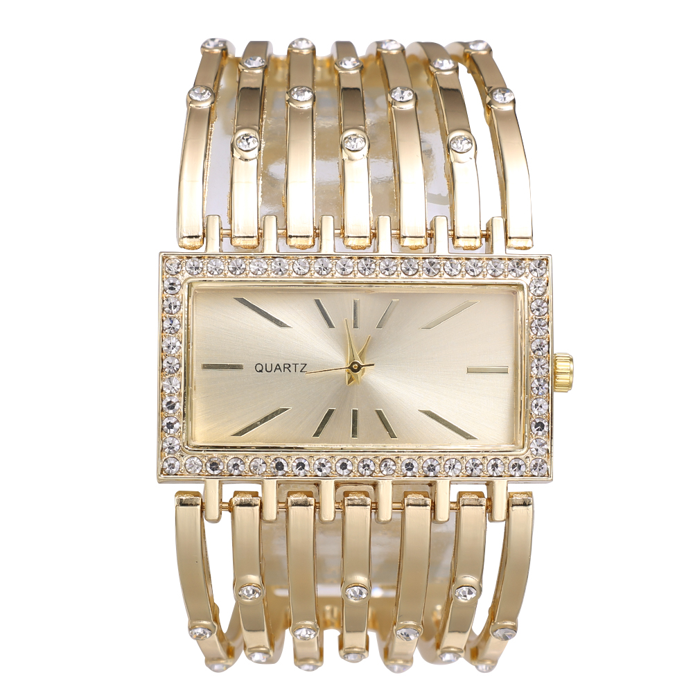 Luxury Women Watches Fashion Diamond Women's Gold Wristwatch Ladies ...