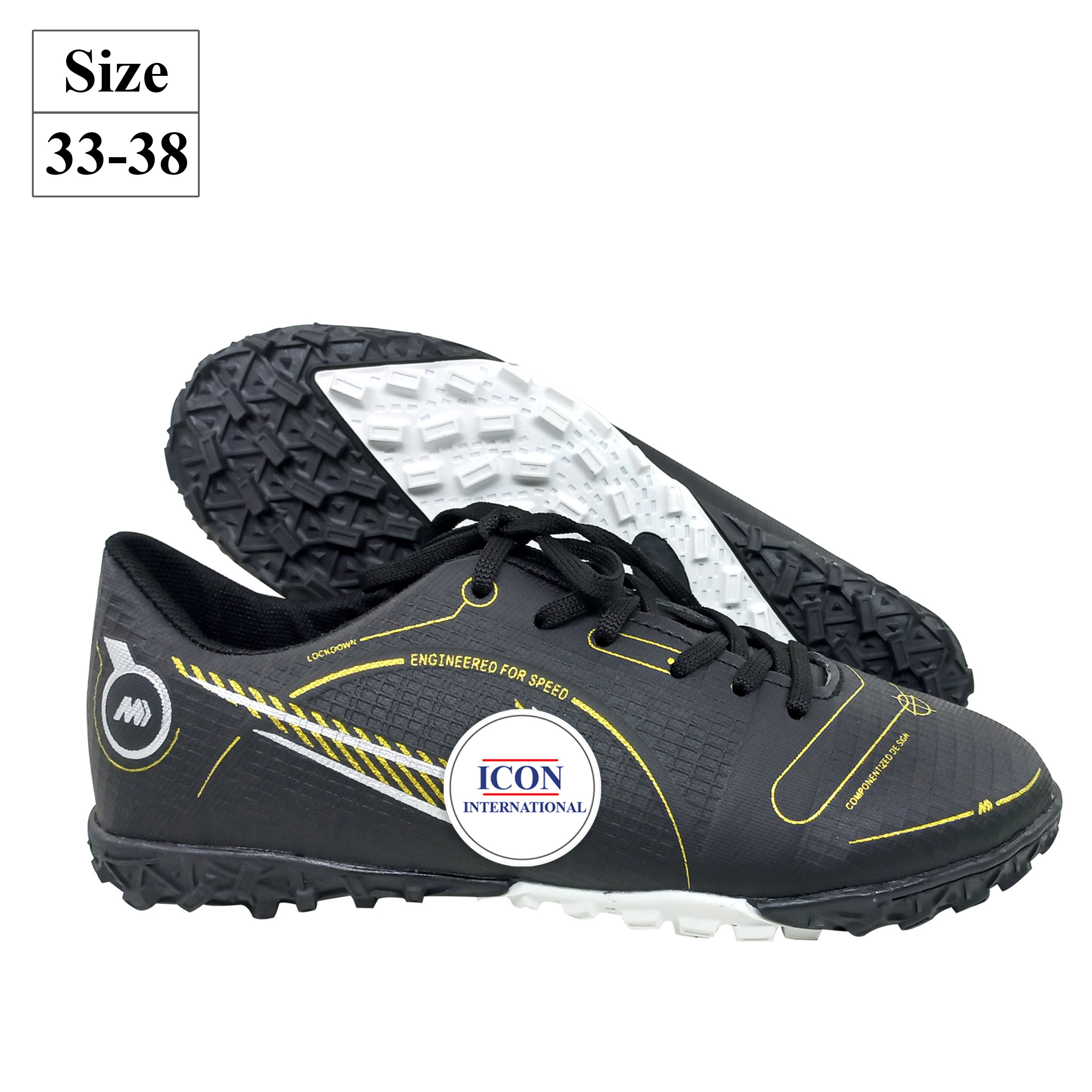 Football Turf - Indoor Boot - Black - football boot | Daraz.com.bd