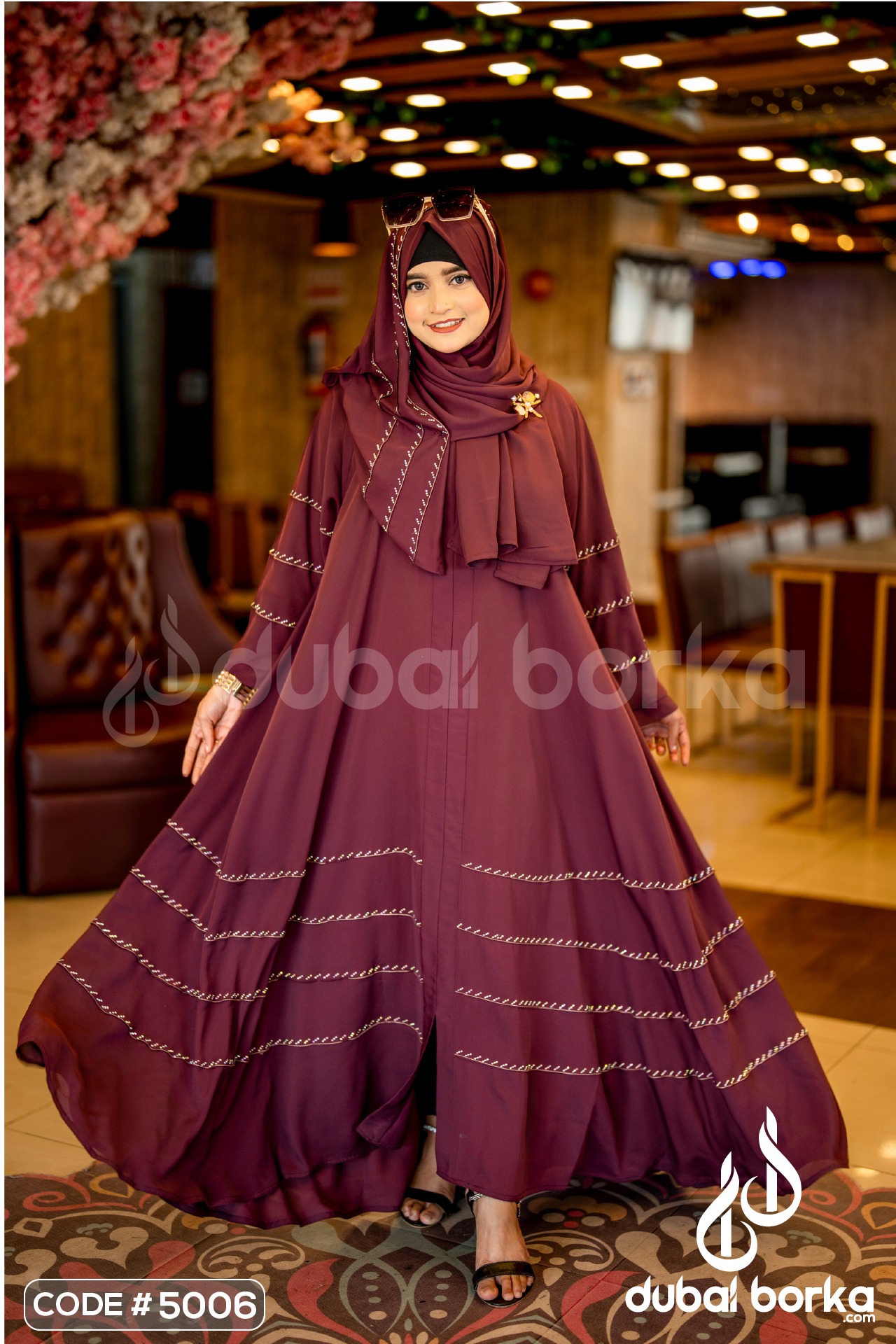 Jhilmil Stylish Stone Designed Modern Borkha and Hijab - Elevating ...