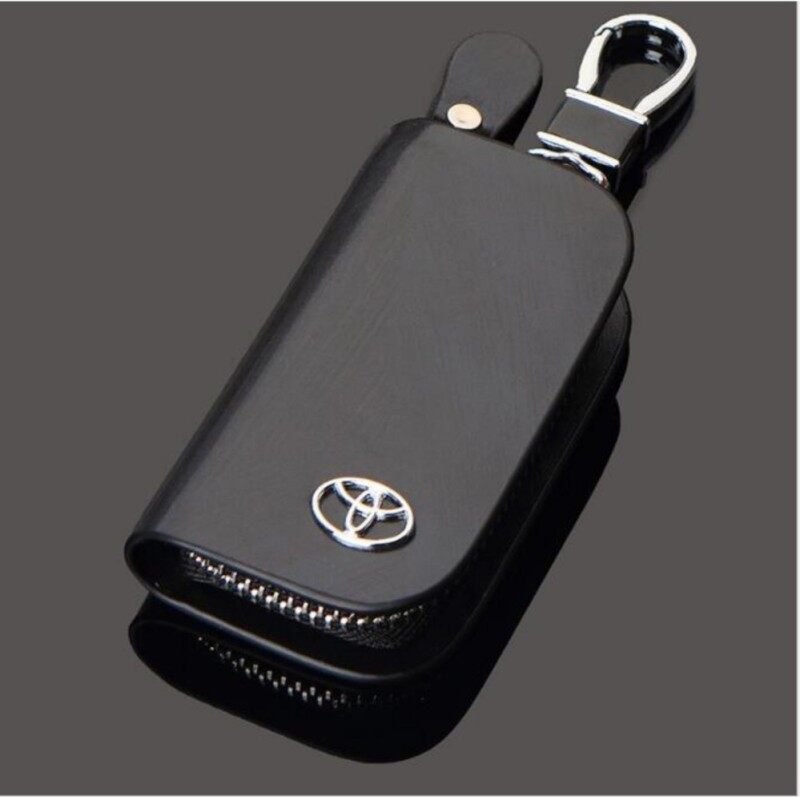 Leather Men & Women Car Key Cover Holder Keychain Key Chain Case ...