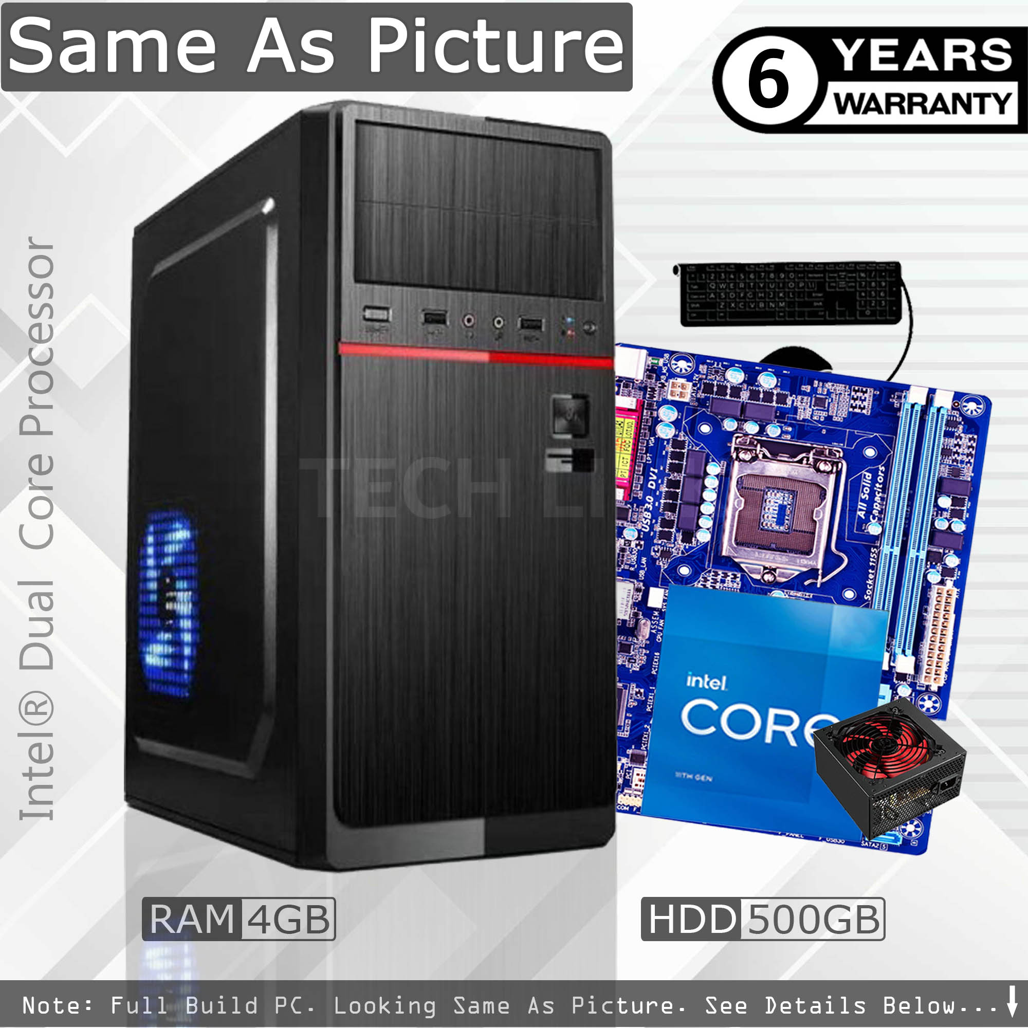 Intel Dual Core RAM 4GB HDD 500GB Intel HD Graphics for All Official ...