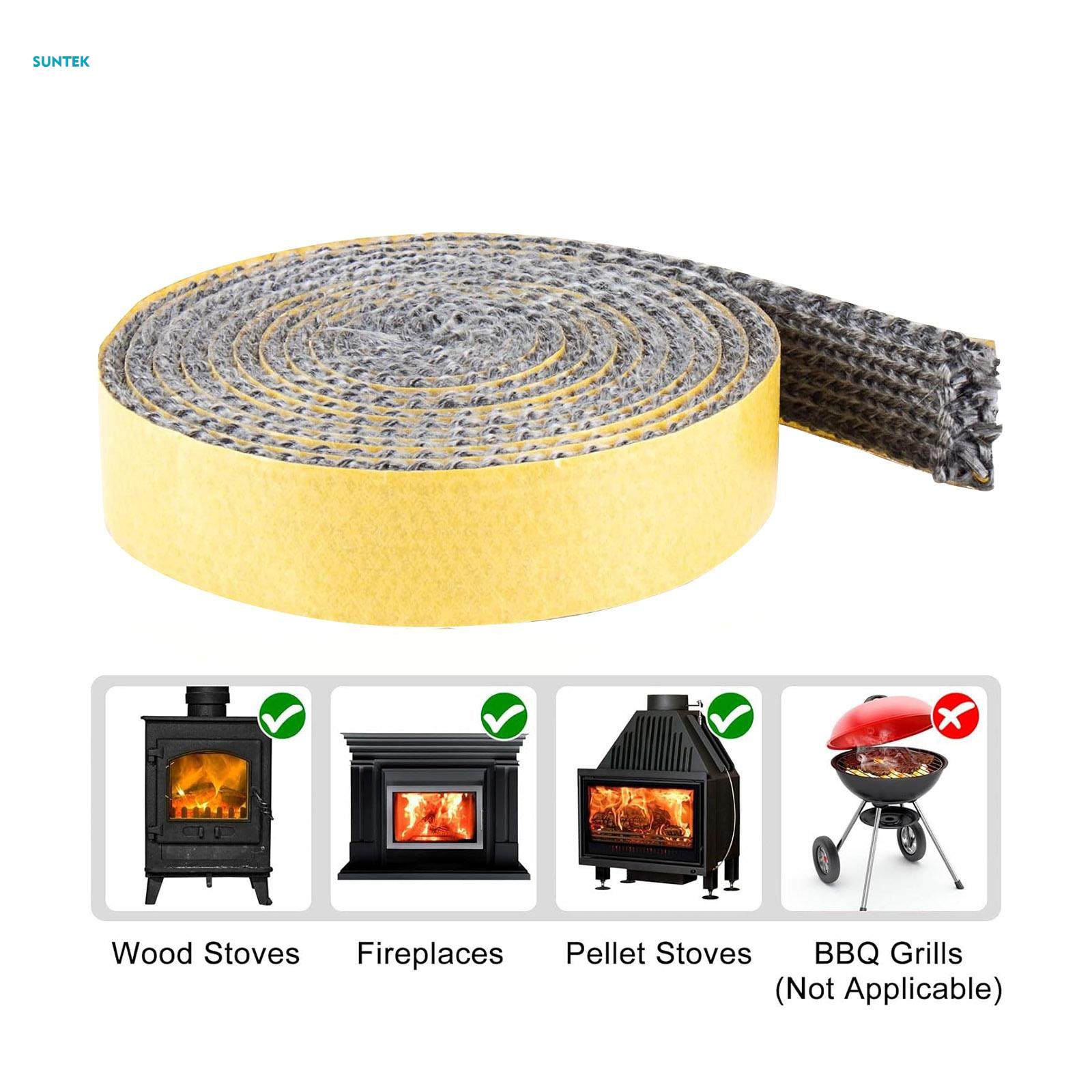 Wood Gasket 78.7 inch 2M Fireplace Sealing Rope Fireplace Seal Rope ...