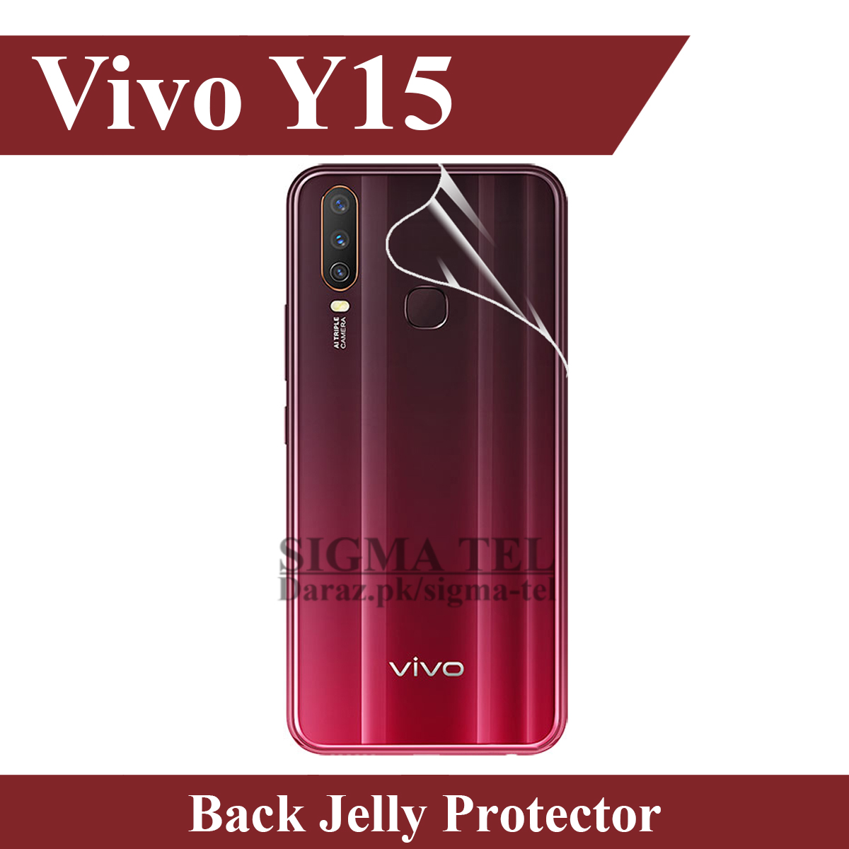 Vivo Y11 / Y12 / Y15 / Y17 Premium Hydrogel Clear Back Poly Sticker ...
