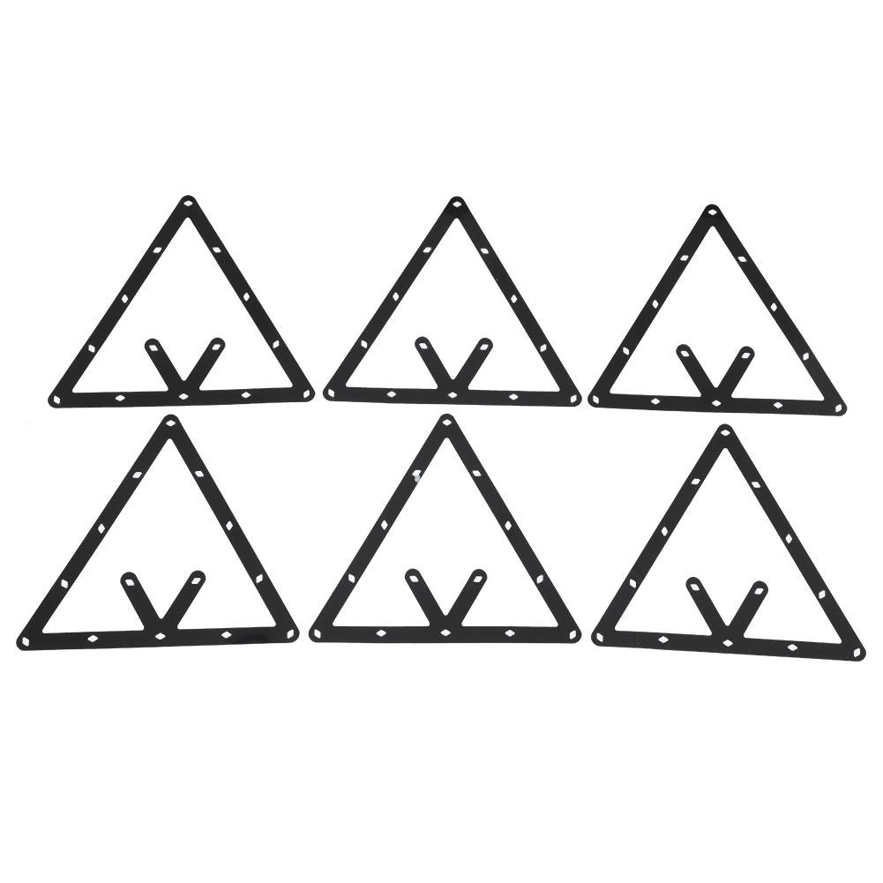 Billiard Pool Triangle Magic Rack Sheet Black 6pcs For 8/9/10 Ball ...