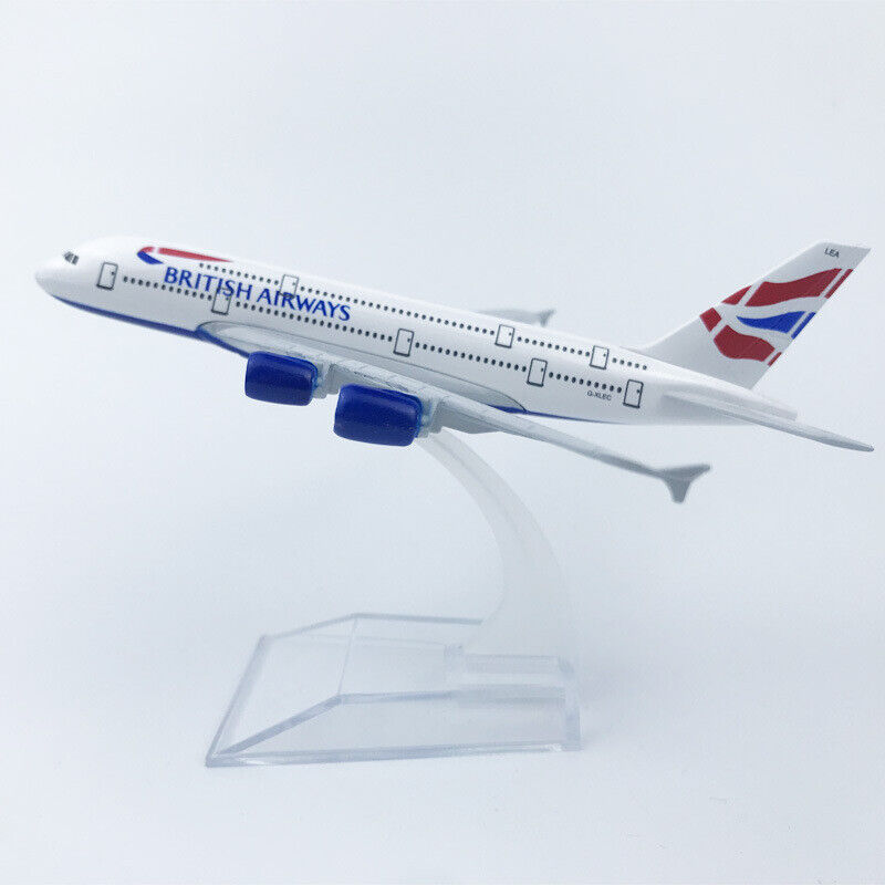 16cm Alloy British Airways A380 Model Plane Diecast Airplane Display ...
