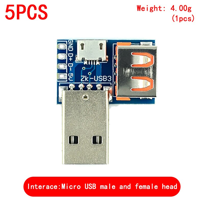 5PCS USB Male Connector / MINI MICRO USB to DIP Adapter female ...