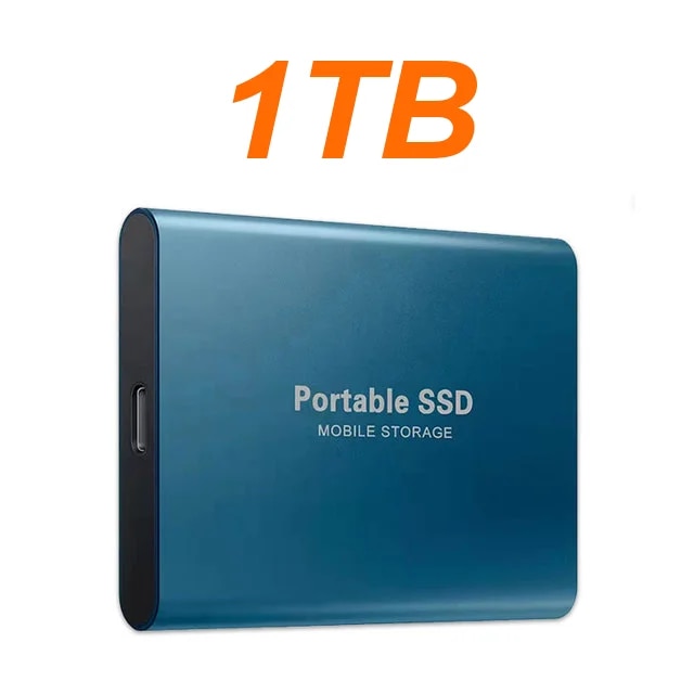 Portable SSD 1TB 2TB External Hard Drive USB 3.1/Type-C Solid State ...