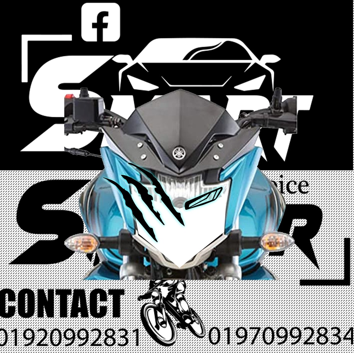 FZ V2 HEAD STICKER || PREMIUM BIKE HEAD STICKER | Daraz.com.bd