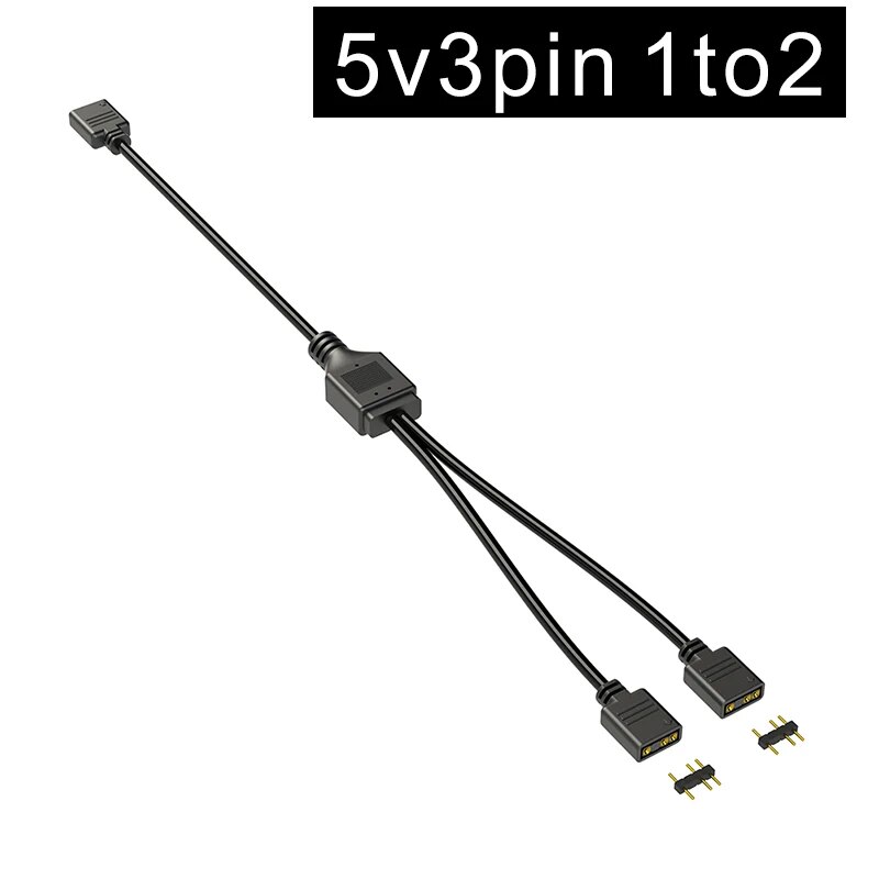 ARGB SYNC Splitter 5V 3Pin ARGB HUB Extension Cable Splitter 1 to 2 3 4 RGB Splitter Connector ...