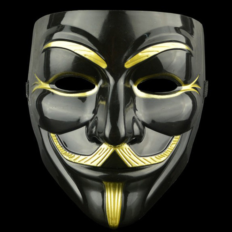 Anonymous Vendetta Guy Fawkes Hacker Face Mask Adults Halloween Fancy ...