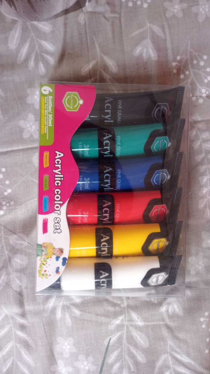 Keep Smiling Acrylic Paint Set (30ML)-6 Colors | Daraz.com.bd