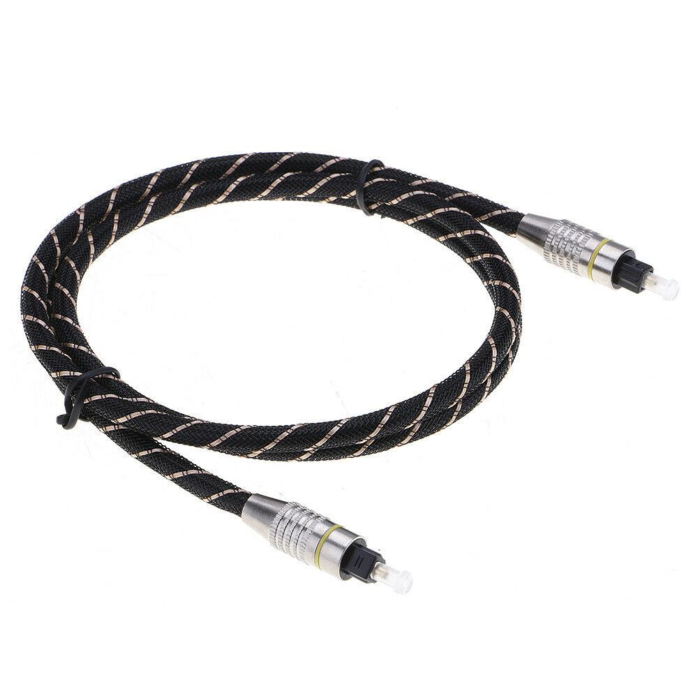 1.5m Durable Optical Digital Audio Cable Optic Fiber Cord Nylon Jacket ...