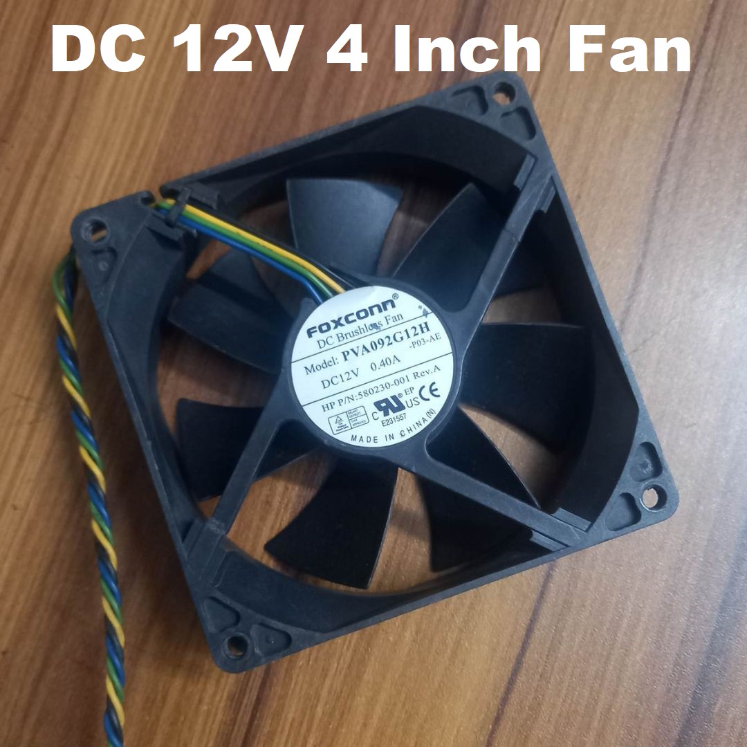 4 Inch FAN 12V COOLING Fan 4 Inch Cooling Fan 12V 90x90x25mm Fan ...