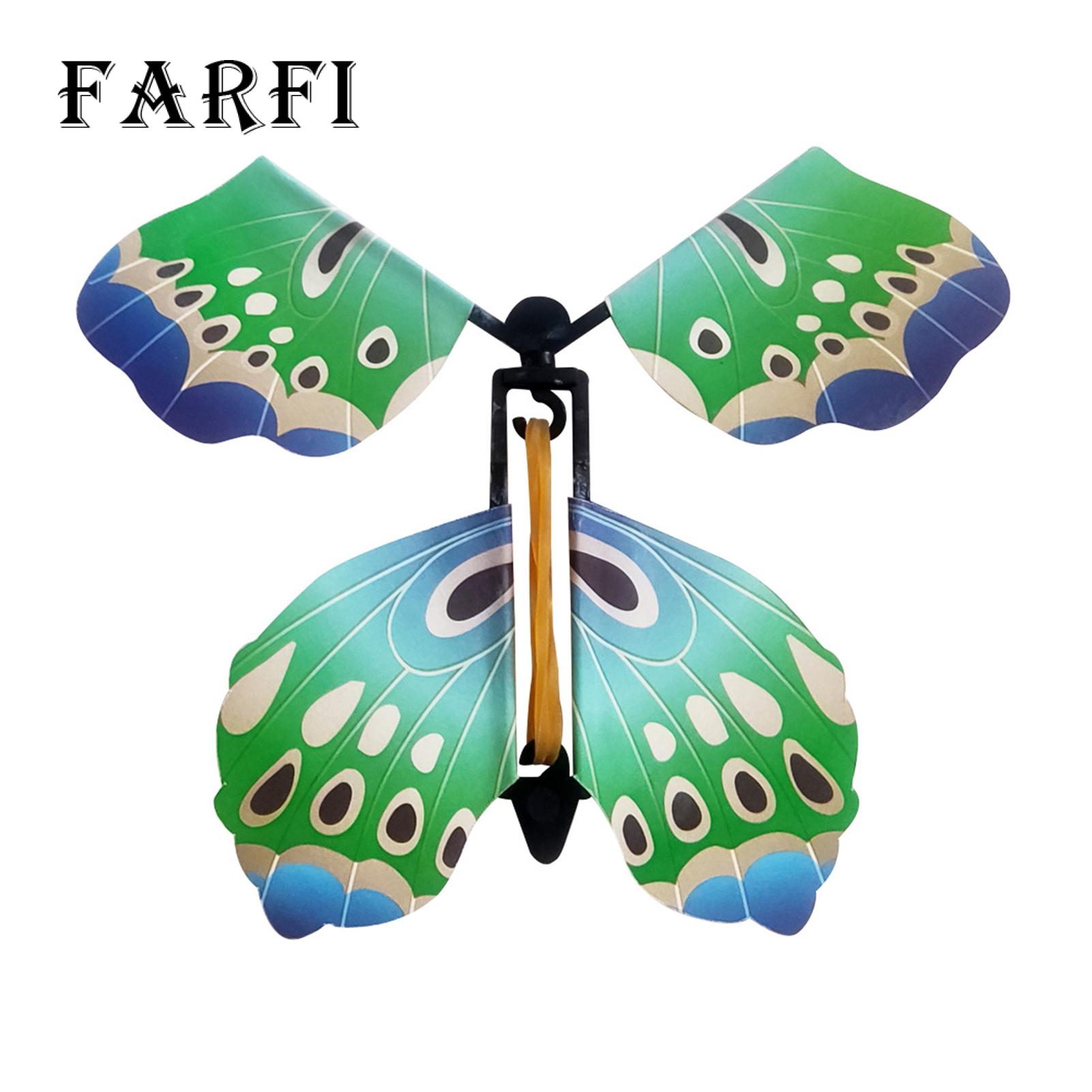 Painted Cardstock Butterfly 10pcs Realistic Magic Flying Wind-up ...