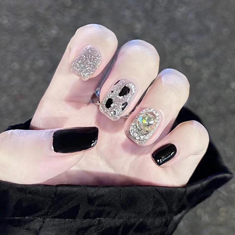 MOOSUN 24pcs With Glue Fake nails cute pattern False nails With Design ...