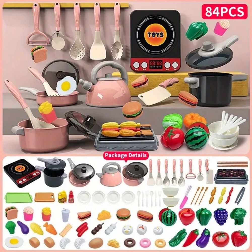 28/61/71/86pcs Real Cooking Toy Pretend Play Play Kitchen Accessories ...