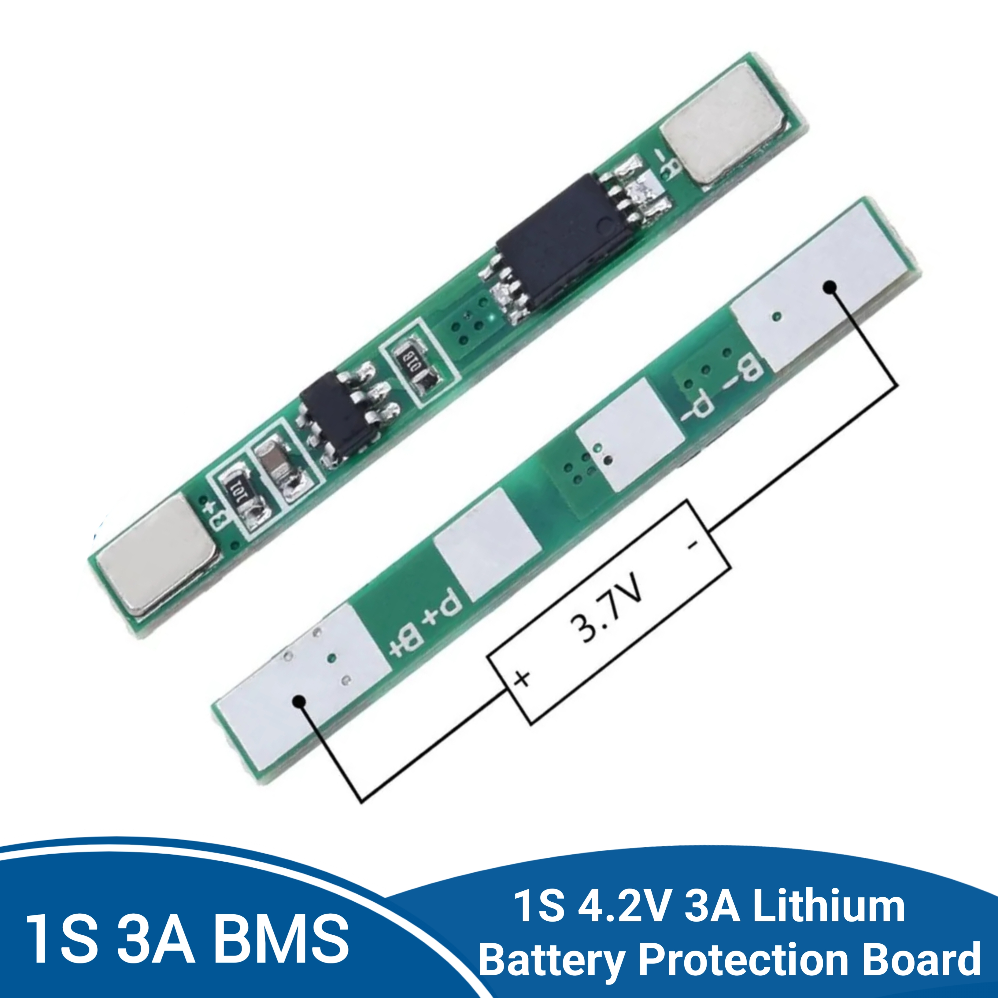 1S 3.7V 2.5A Lithium Battery Protection Module BMS PCM PCB Polymer Over ...