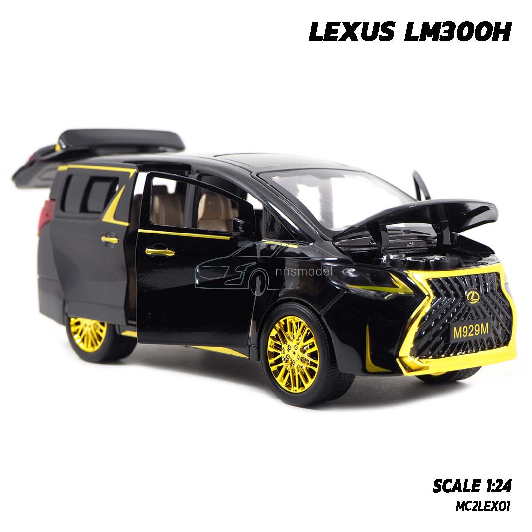 1:24 Luxury Lexus LM300h MPV Diecast Alloy Car Model M929M Simulation Vehicle 6 open Metal Toy ...