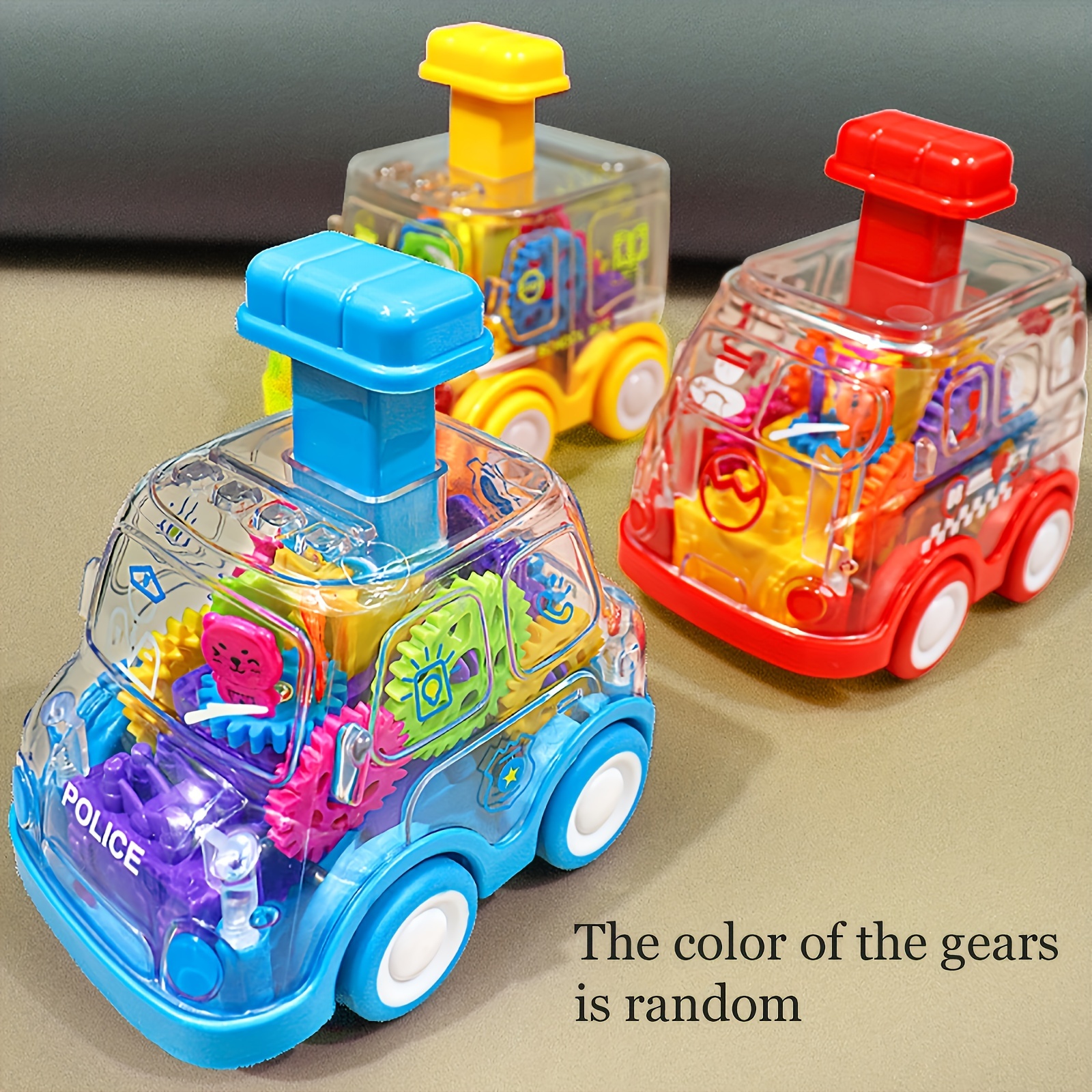 Mechanical Gear Car Toy Interactive Toys with Rotating Gears Fine Motor ...