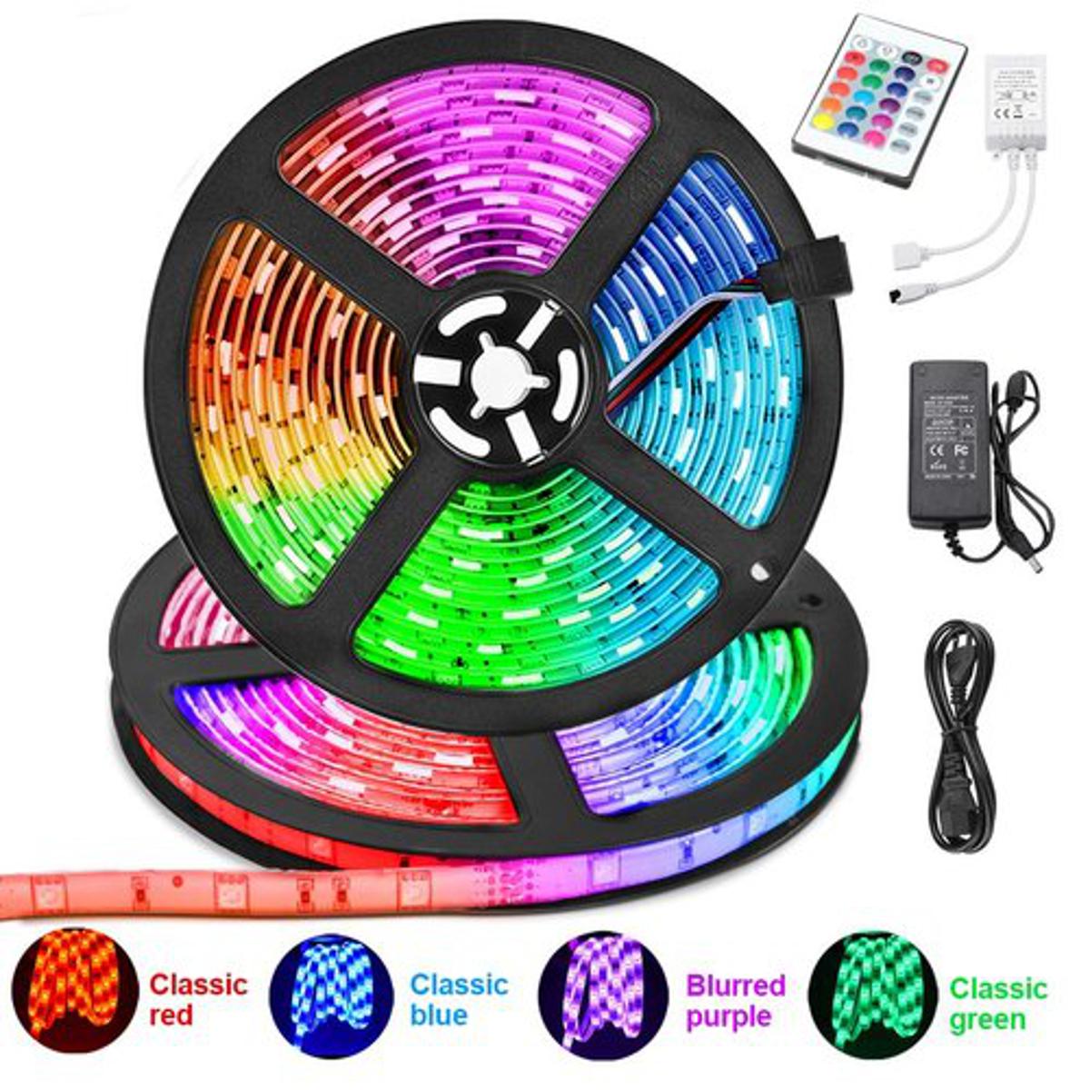 Waterproof RGB Remote Control Color Changing Fita Light LED Strip Light ...