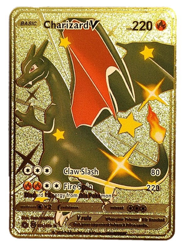 【Serendipity party】Metal Pokemon Cards Golden Letter Metal Pikachu ...