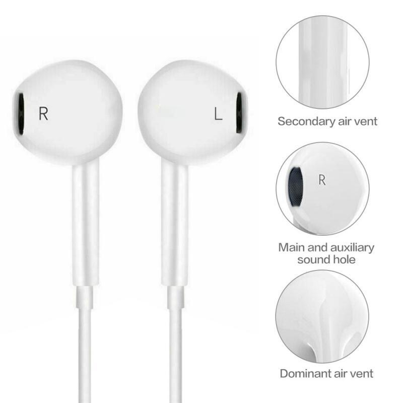 Wired Headphones In Ear Earphone For IPhone 12 7 8 Plus XS MAX 11 Pro ...