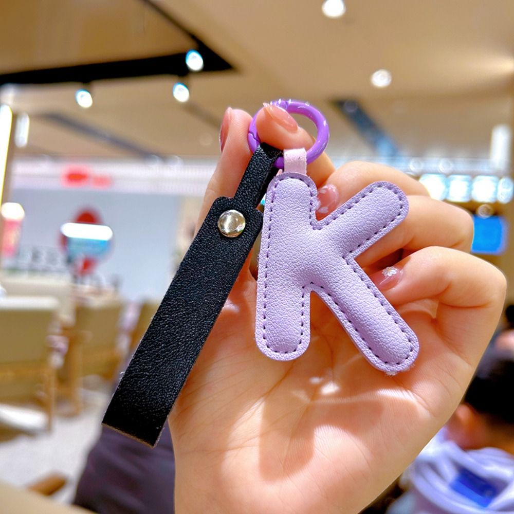 Key Ring PU 26 Letter Key Chain Creative Waist Buckle Business Business ...