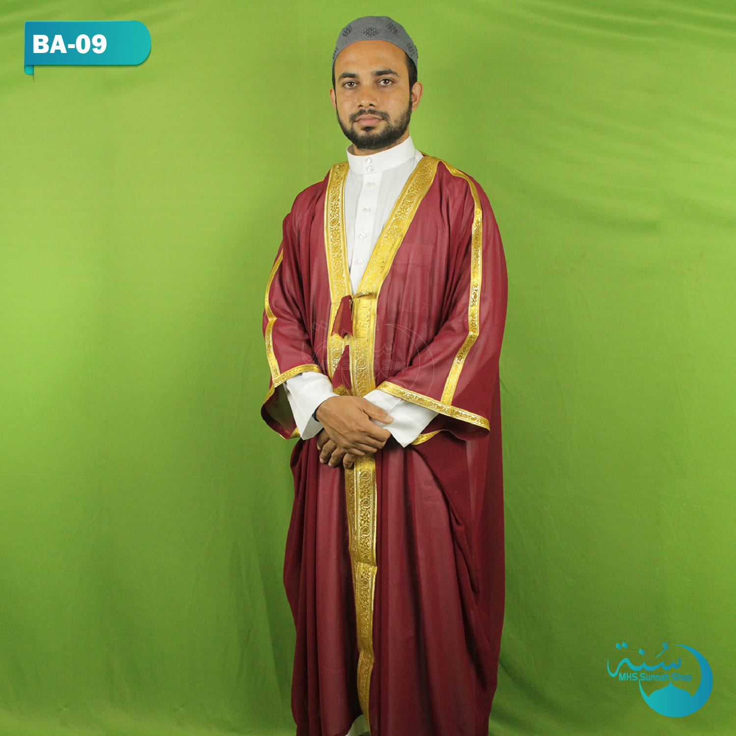 Maroon Color Comfortable Bangladeshi Imam Dress Aba Kaaba Thobe for Men