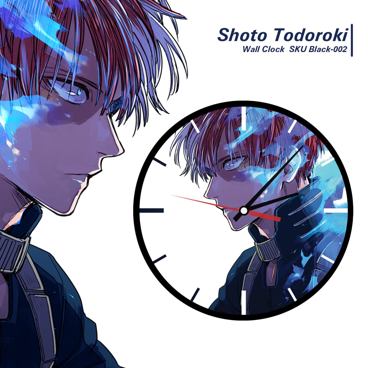 Customized Anime Wall Clock - Shoto Todoroki | Daraz.com.bd