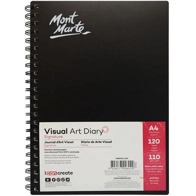 Mont Marte Signature Visual Art Diary (A4 110gsm 80 page White paper ...