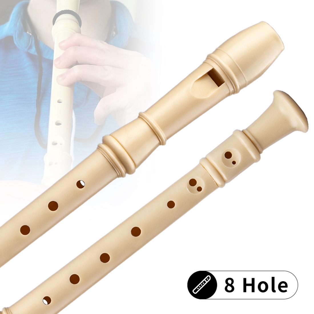 Soprano 8 Holes Descant Recorder German-Style for Student Beginner ...