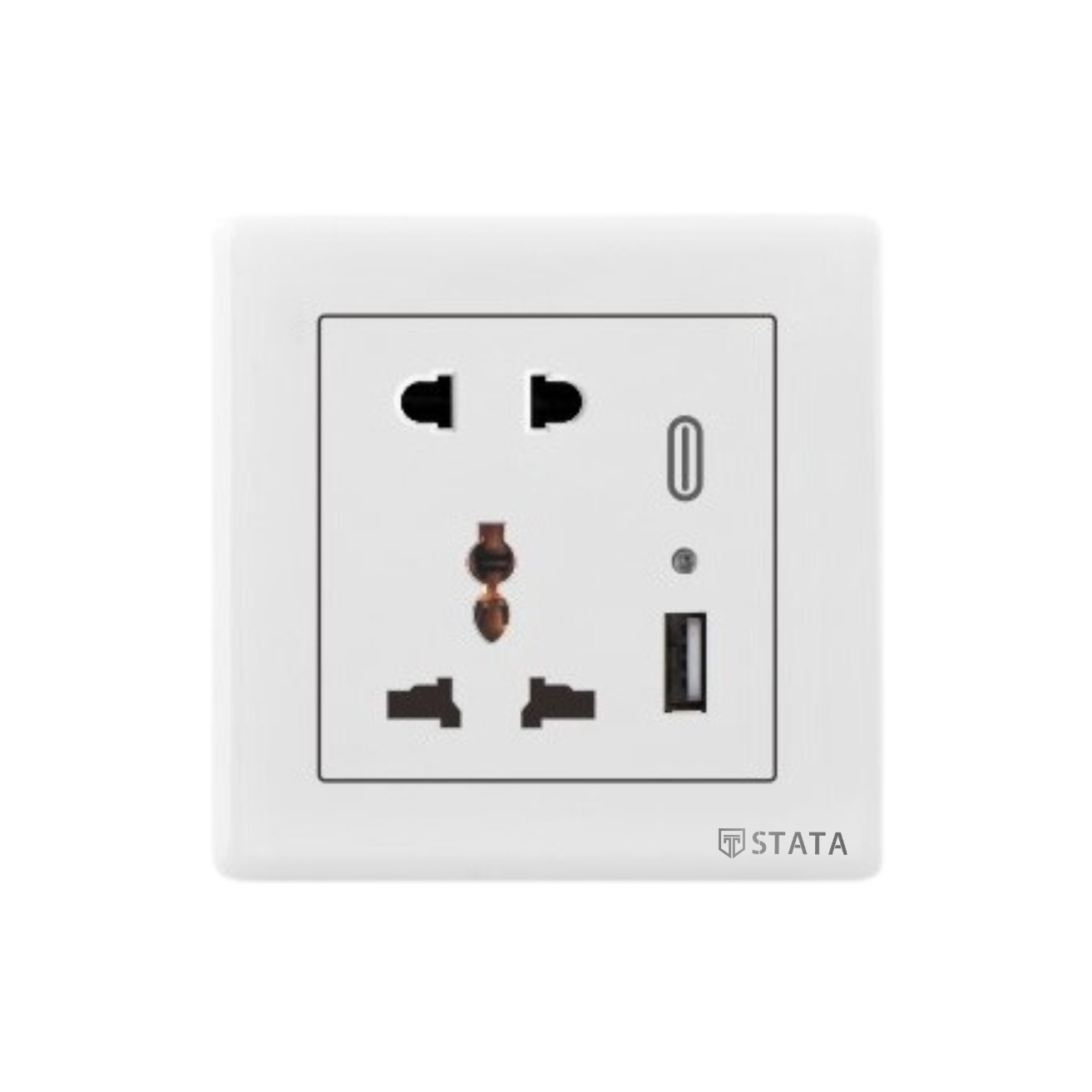 USB 5-Pin Wall Socket with Type-C port for Mobile Charging | 5-Pin ...
