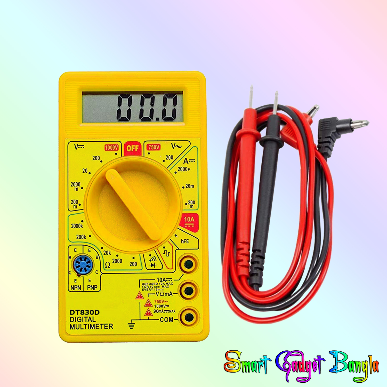 Digital Multimeter, Handheld Digital Multimeter LCD Backlight Portable ...