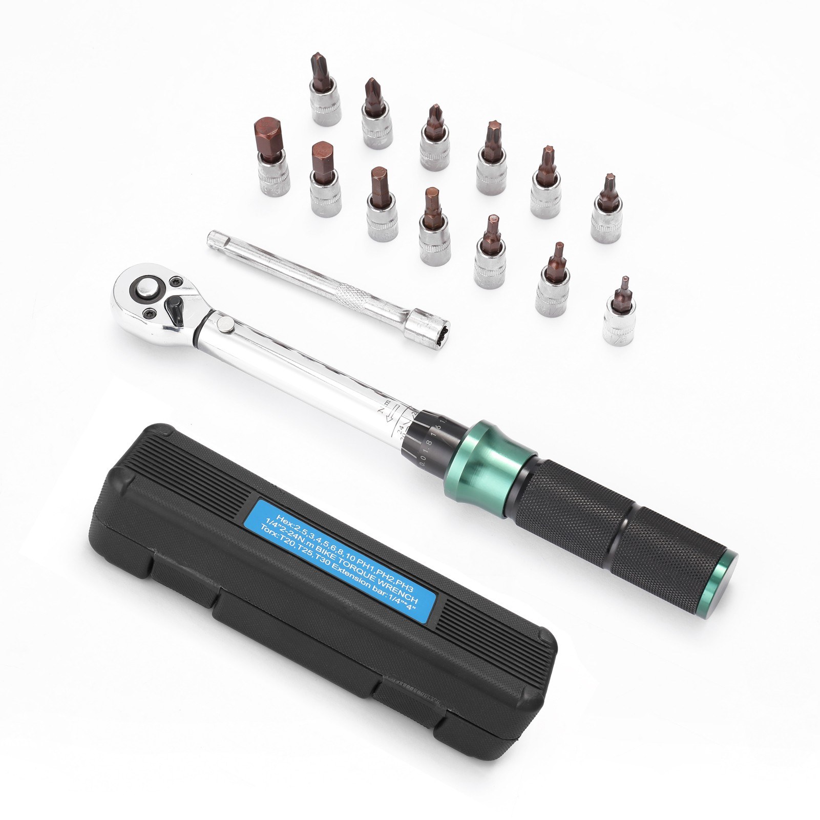 2-24N. m 1/4 inch driver 15 piece et with preset torque wrench | Daraz.lk