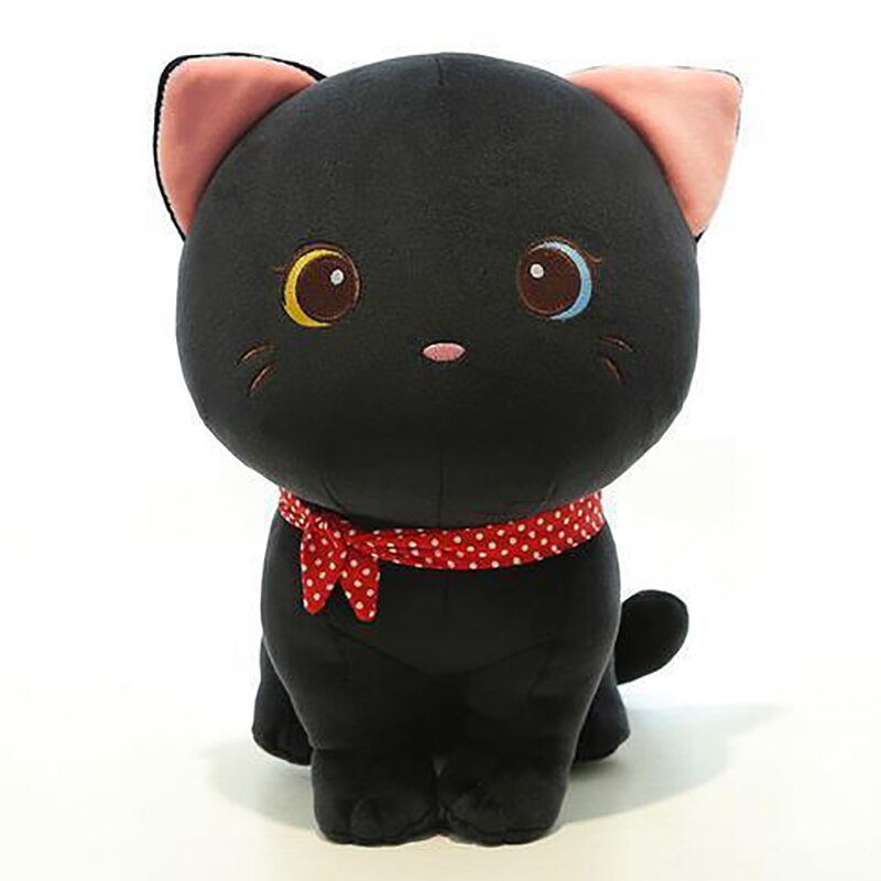 24cm Squishy Kawaii Cat Doll Plush Toy Brown White Grey Black Soft ...