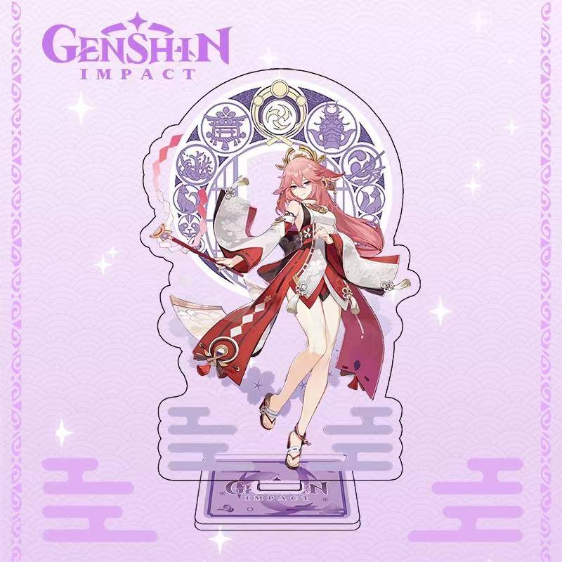 21 Styles Game Genshin Impact Desk Plate Models Focalors Furina Raiden ...