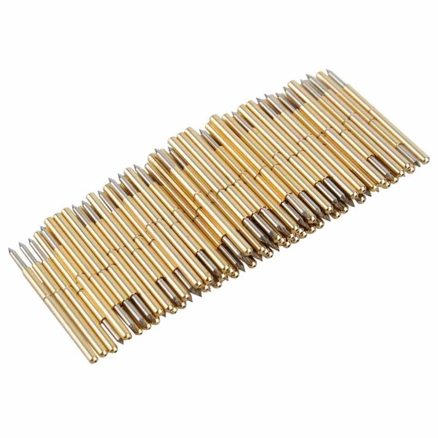 100pcs P75-B1 Spring Test Probe Pogo Pin 3A Taper Head 1.02mm Thimble ...