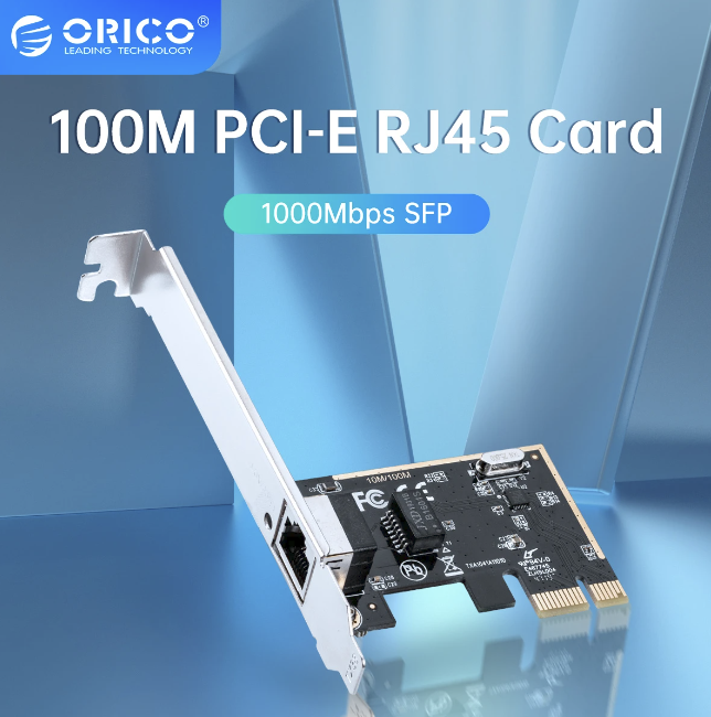 ORICO PTR-SU PCI Express Ethernet Adapter 10/100M Electrical Port Expansion Network Card 1Port ...