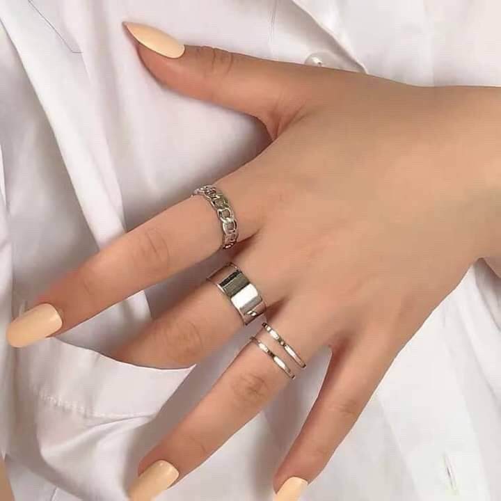 3 Pcs Adjustable Finger Rings for Girls Simple Fashion - Finger Ring ...