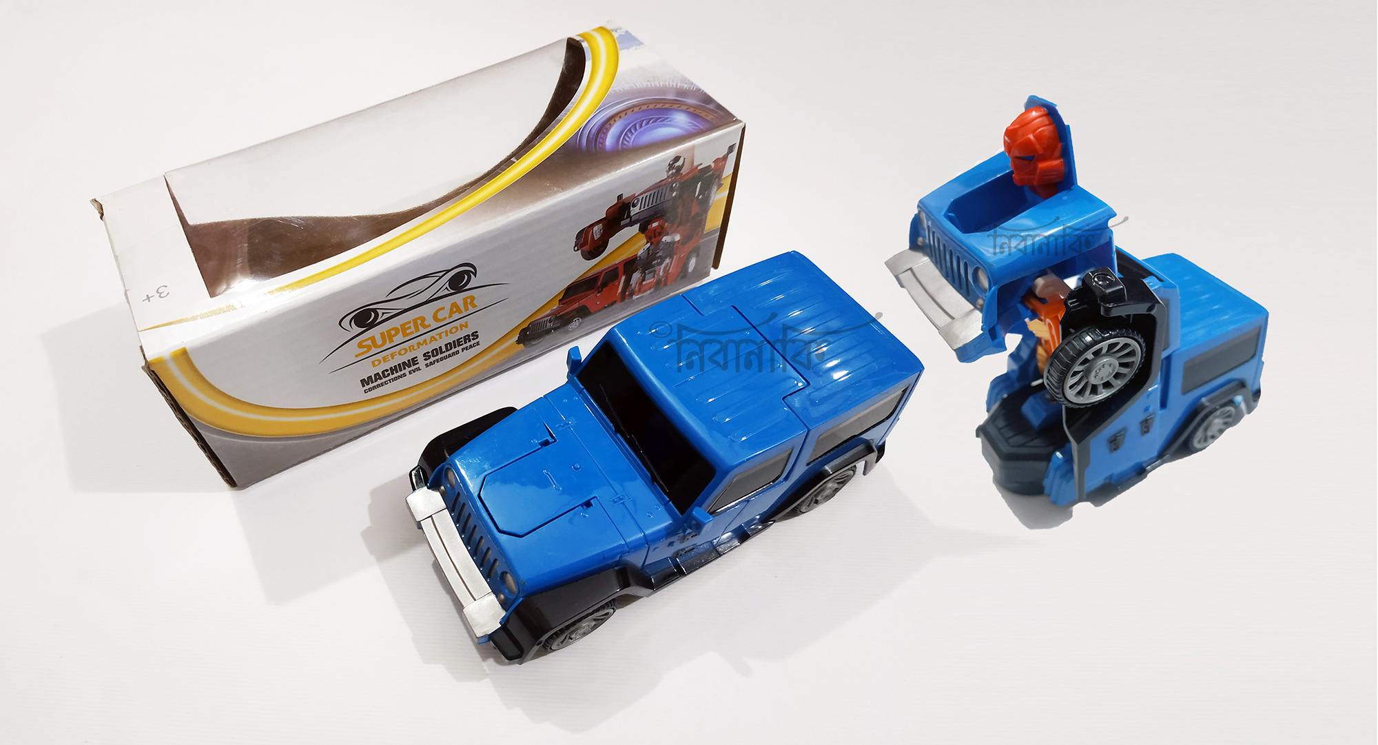 Super Deformable Battery Operated Machine Soldiers Robot Toy Car ...