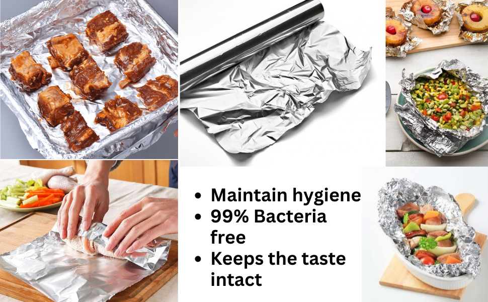 Food Barbecue Cooking Aluminum Foil Paper Tinfoil Paper Kitchen ...