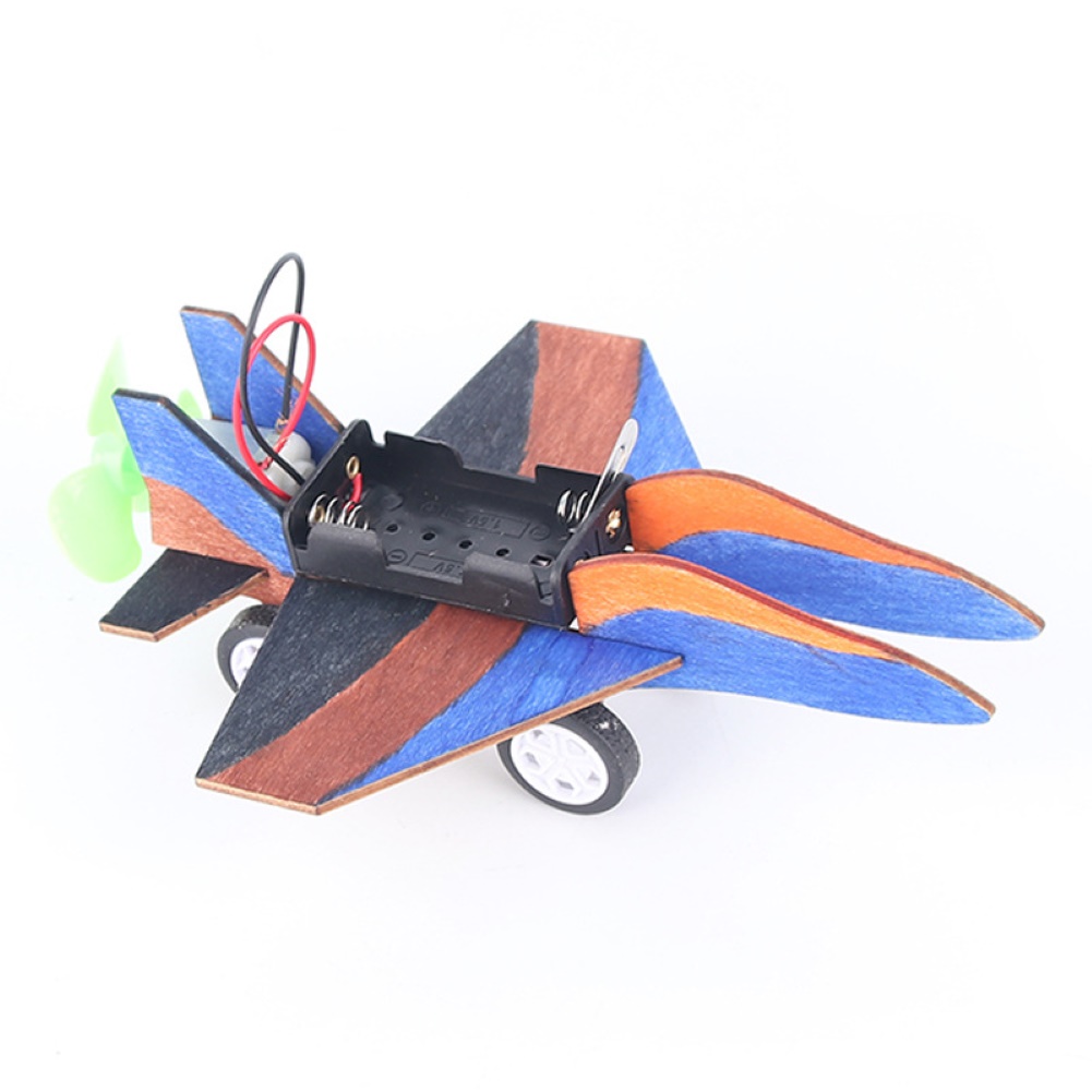 Kids Creative DIY Assembly Electric Slide Airplane Model Science ...