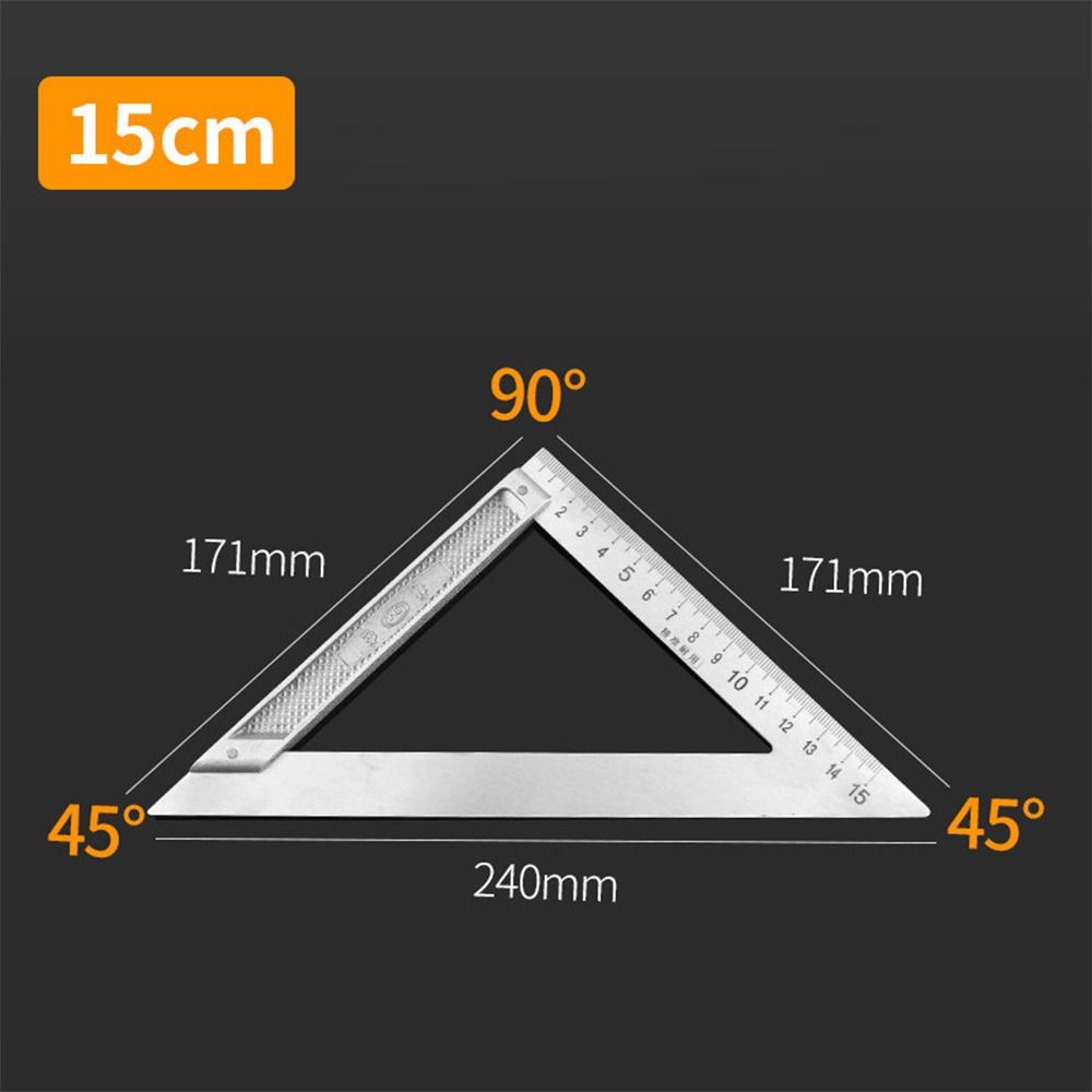 Professional Double Sided Scale Angle Square Ruler Stainless Steel 30 ...
