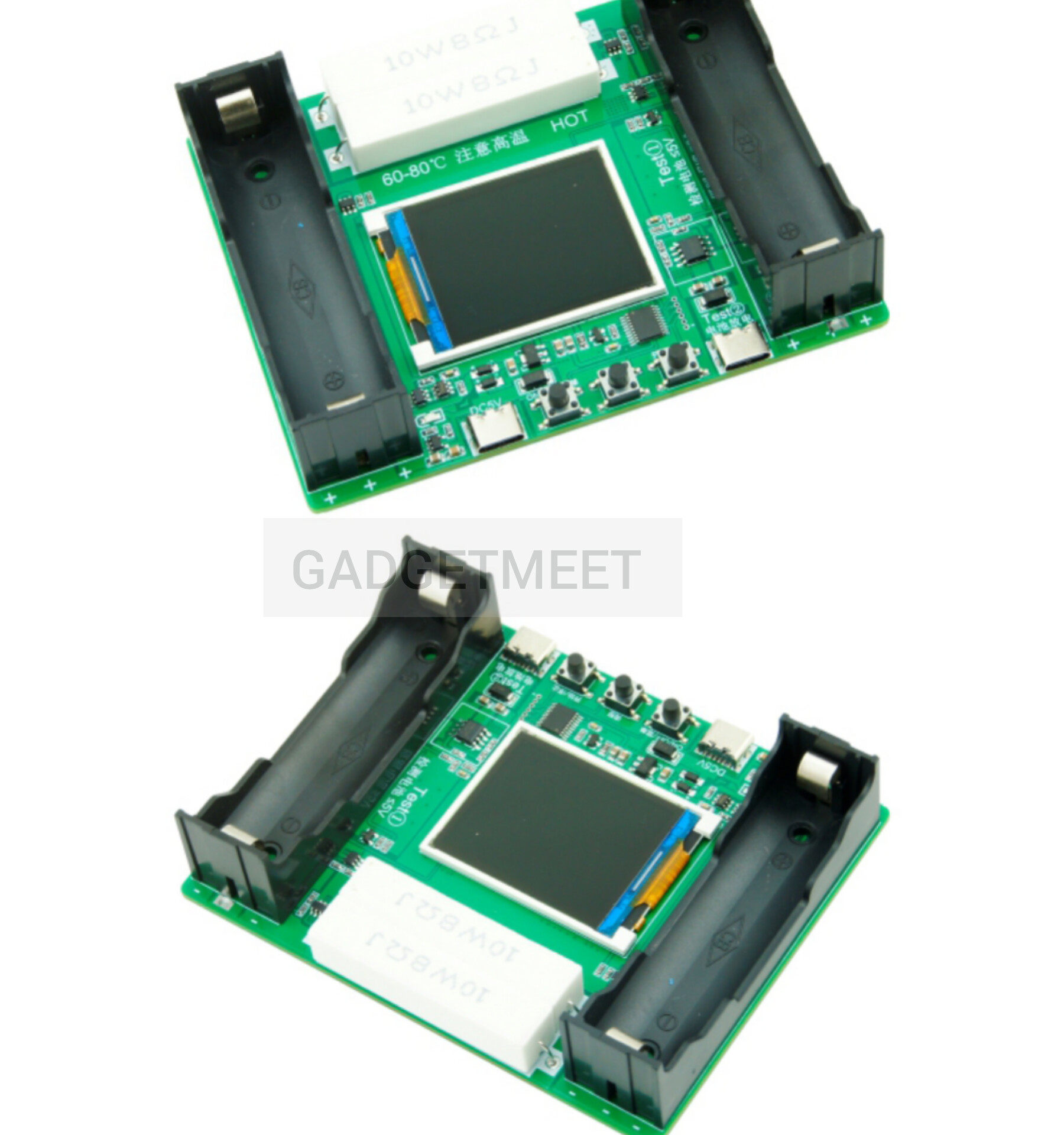 18650 Lithium Battery Charger Capacity Tester 1.77inch Display Internal ...