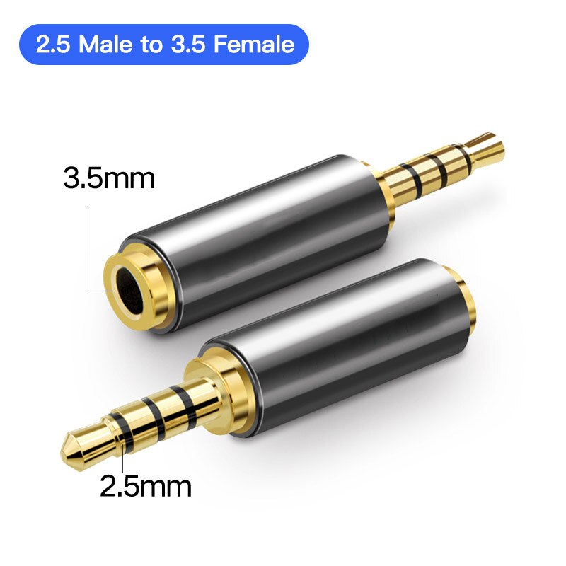 Jack 3.5 mm to 2.5 mm Audio Adapter 2.5mm Male to 3.5mm Female Plug 3 5 ...