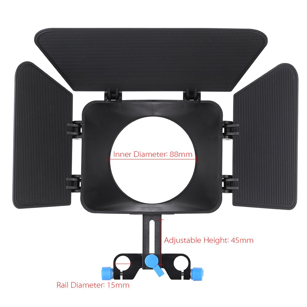 Matte Box Camshade for 15mm Rail Rod Follow Focus Rig Cage Movie Kit ...