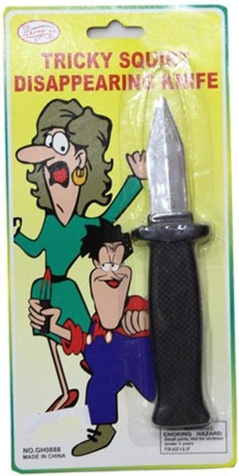 Plastic Retractable Knife Magic Toy Joke Trick Toy Halloween Props Fake ...